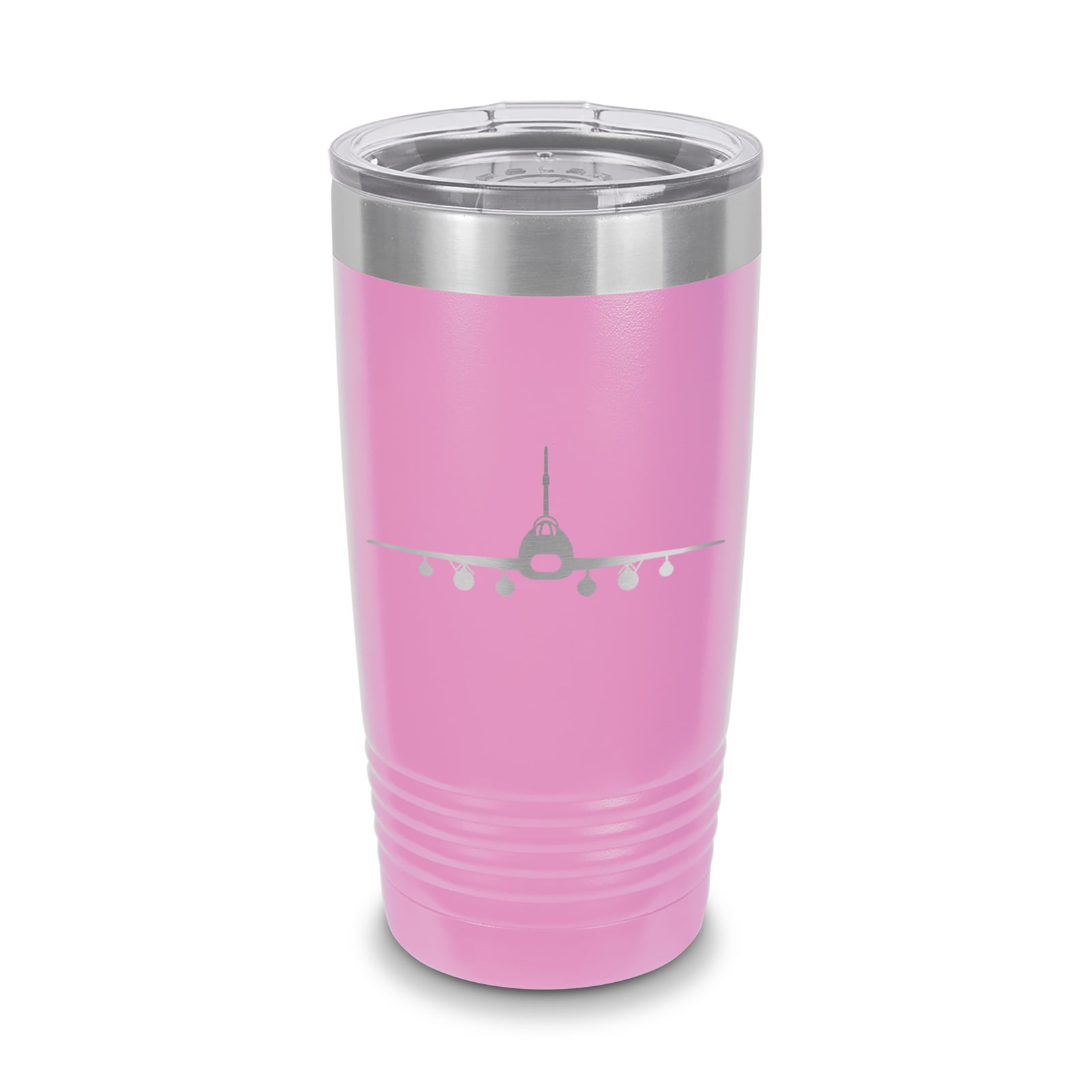 Front View F 100 Super Sabre Tumbler 20 Oz Laser Engraved W Clear