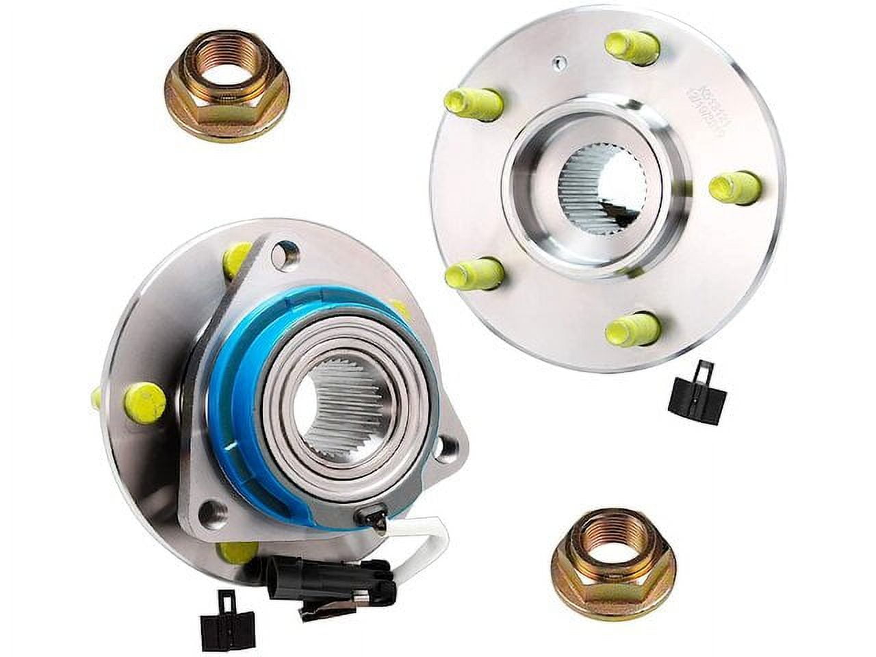Front Wheel Hub Assembly and Spindle Nut Kit - Compatible with 2000 ...