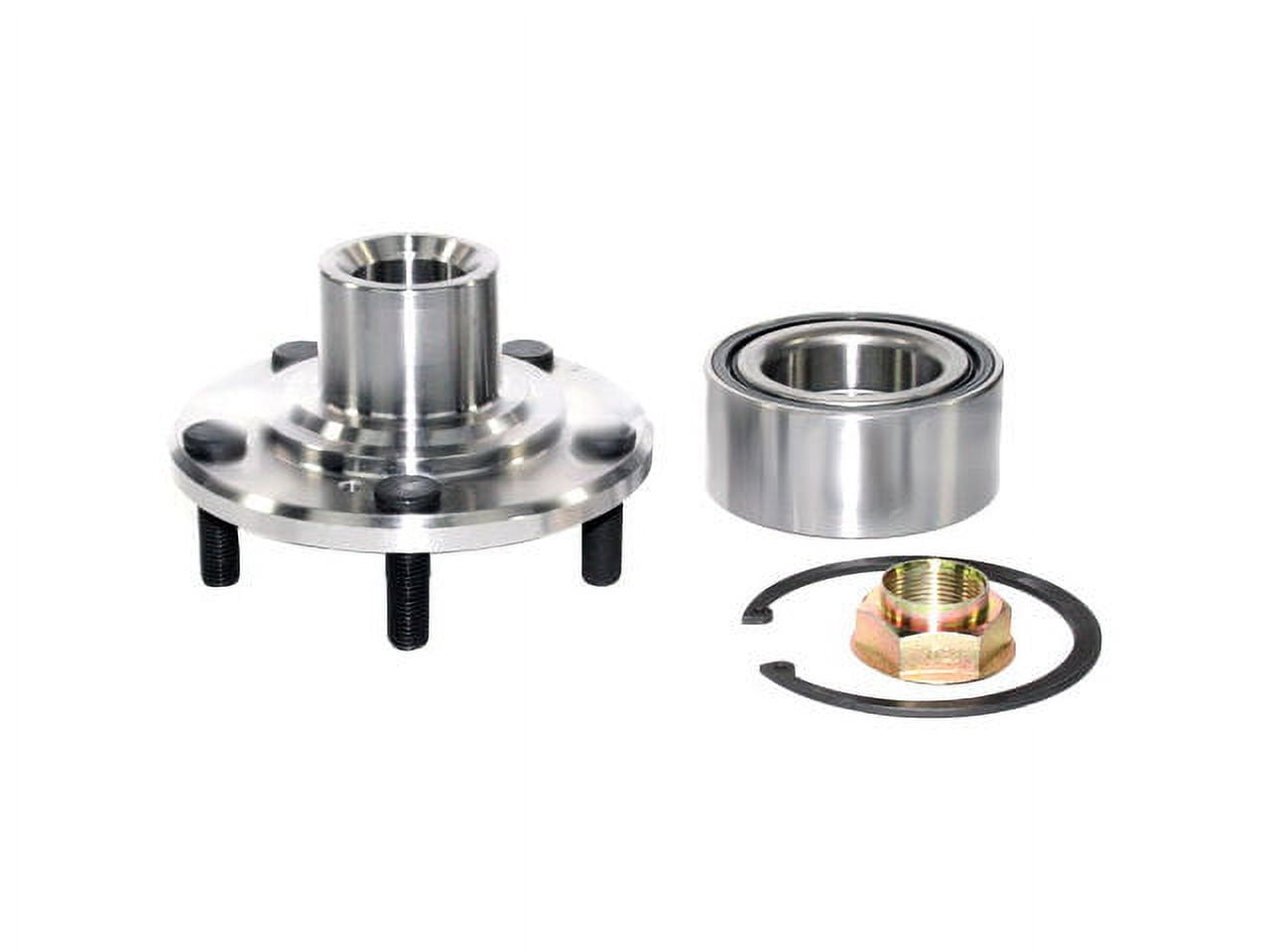 Front Wheel Hub and Bearing Repair Kit - with Retaining Ring and Axle ...