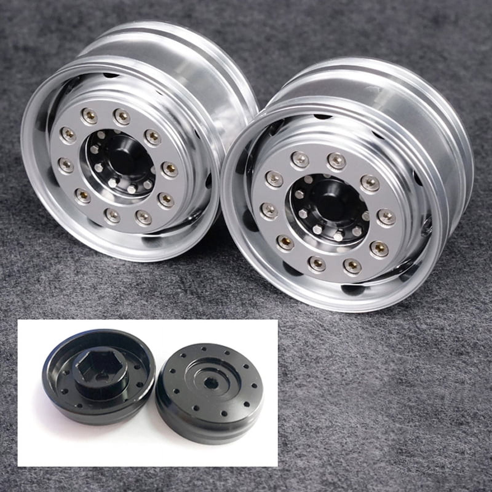 Front Wheel Metal Hub A1 for 1/14 LESU Model Axle RC Tractors Truck Hex ...