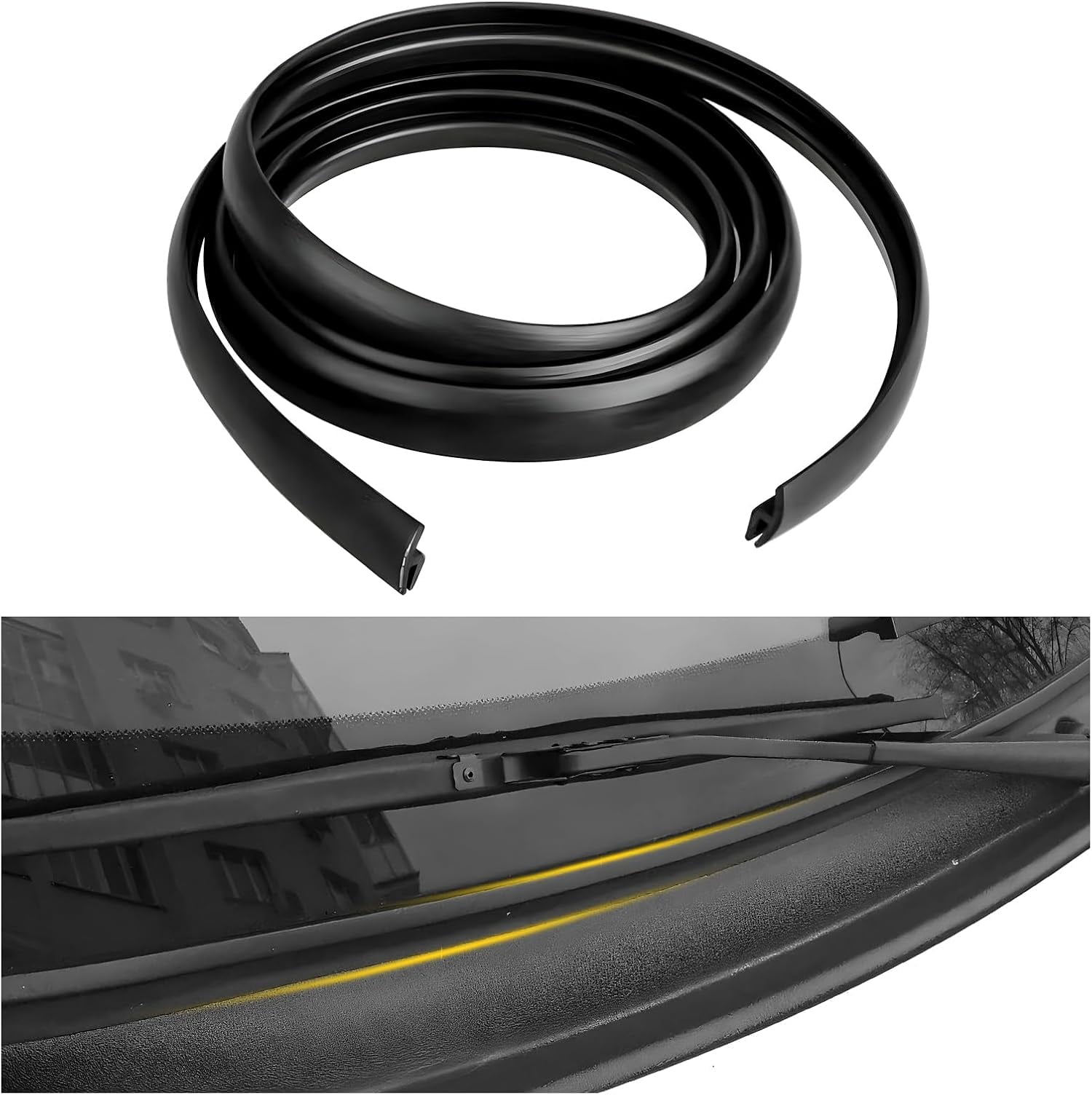 Front Windshield Seal Strip, 6.5 Ft Windshield Moulding Trim ...