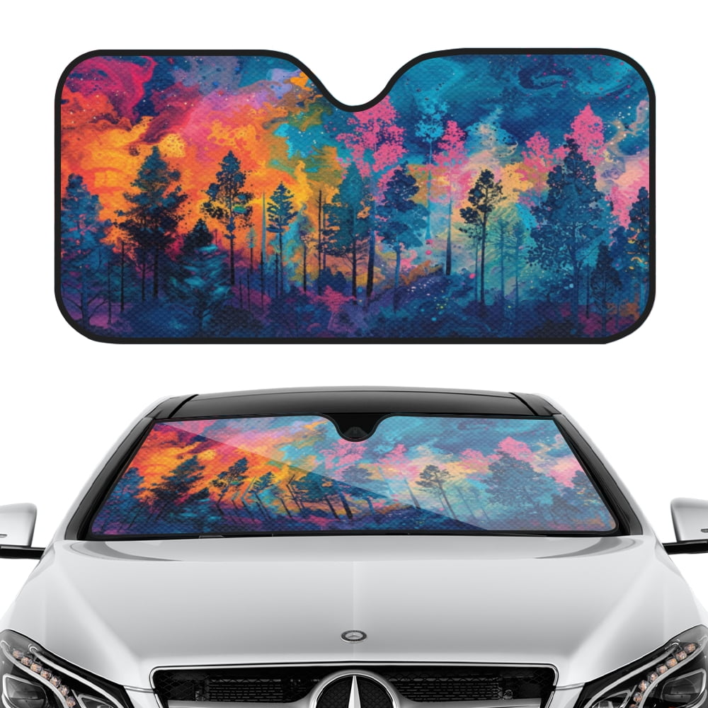 Front Windshield Sun Shade for Car & SUV, 51x28in UV Blocker, Foldable ...