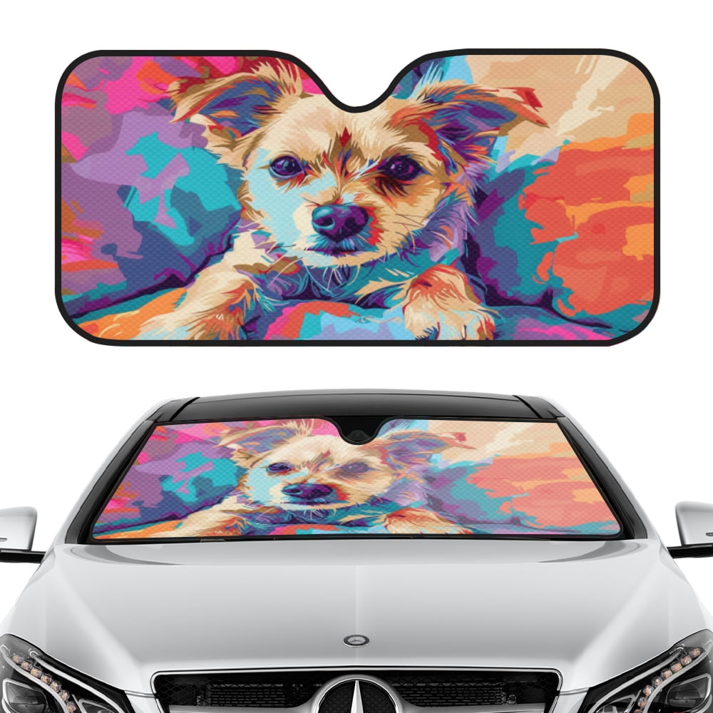 Front Windshield Sun Shade for Car & SUV, 51x28in UV Blocker, Foldable ...