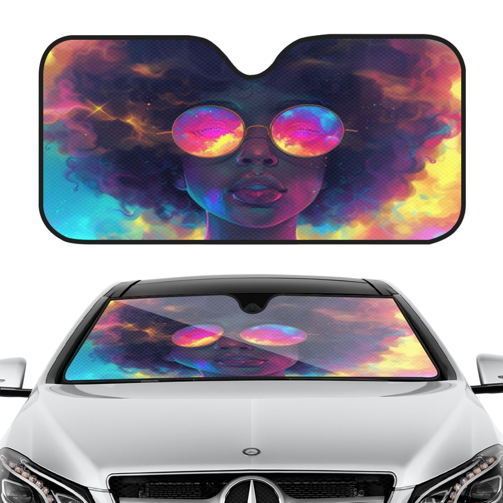 Front Windshield Sun Shade for Car & SUV, 51x28in UV Blocker, Foldable ...