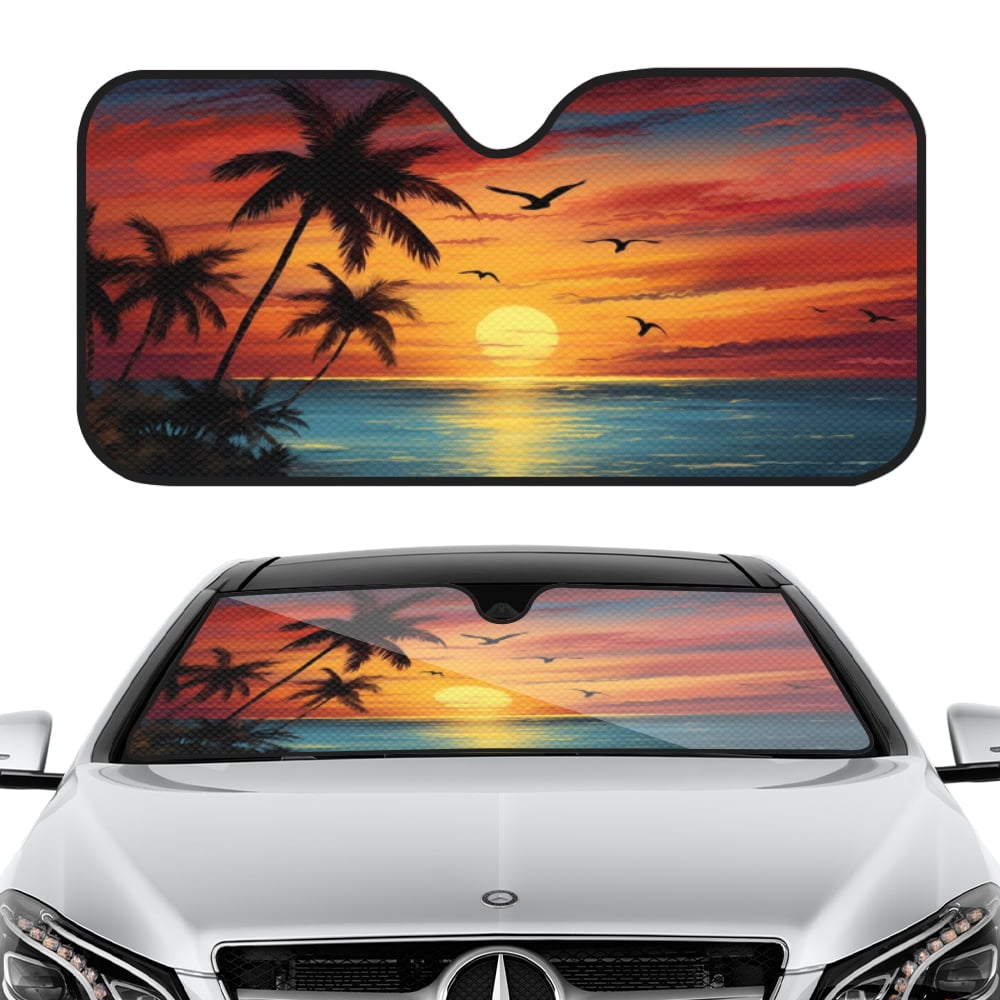 Front Windshield Sun Shade for Car & SUV, 51x28in UV Blocker, Foldable ...