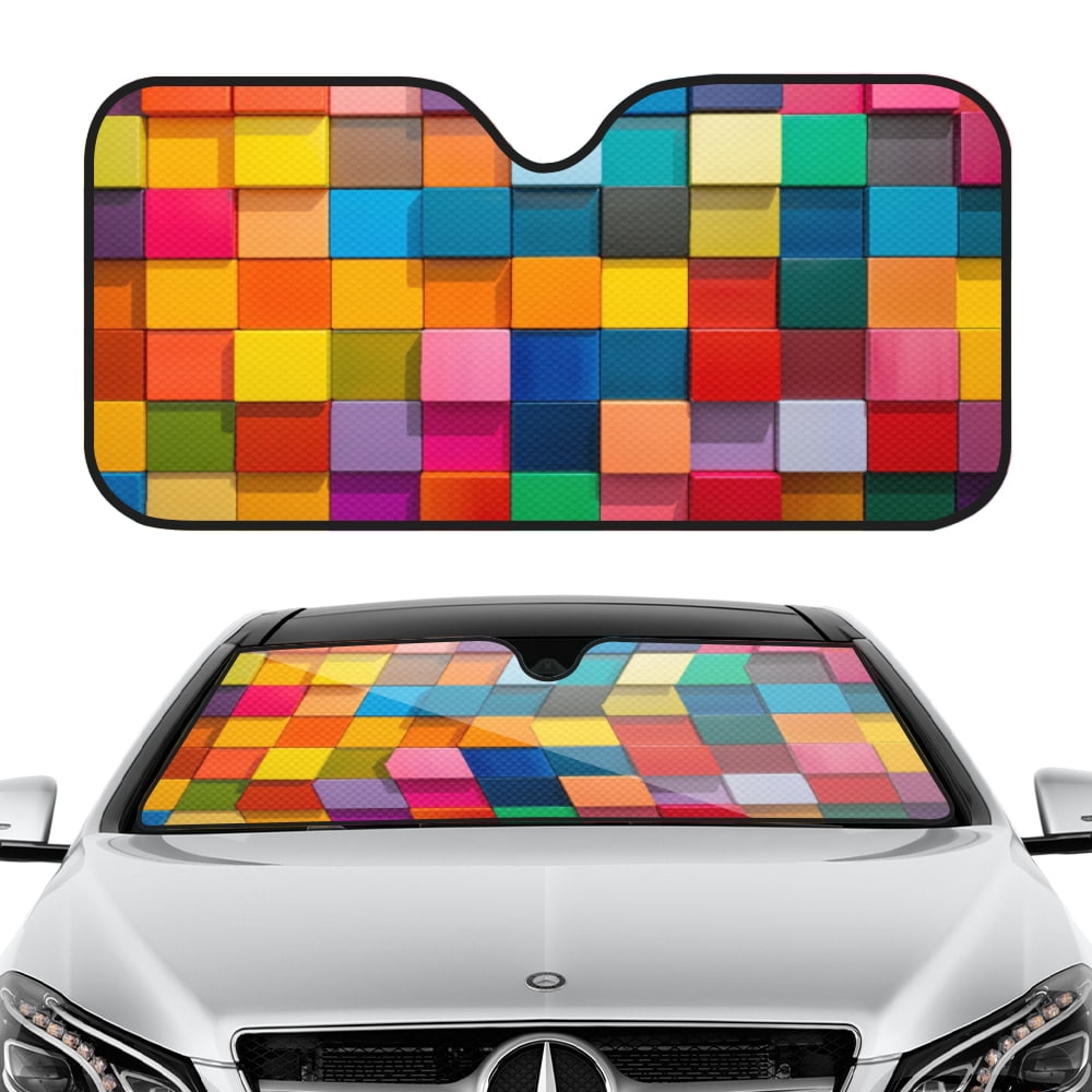Front Windshield Sun Shade for Car & SUV, 51x28in UV Blocker, Foldable ...