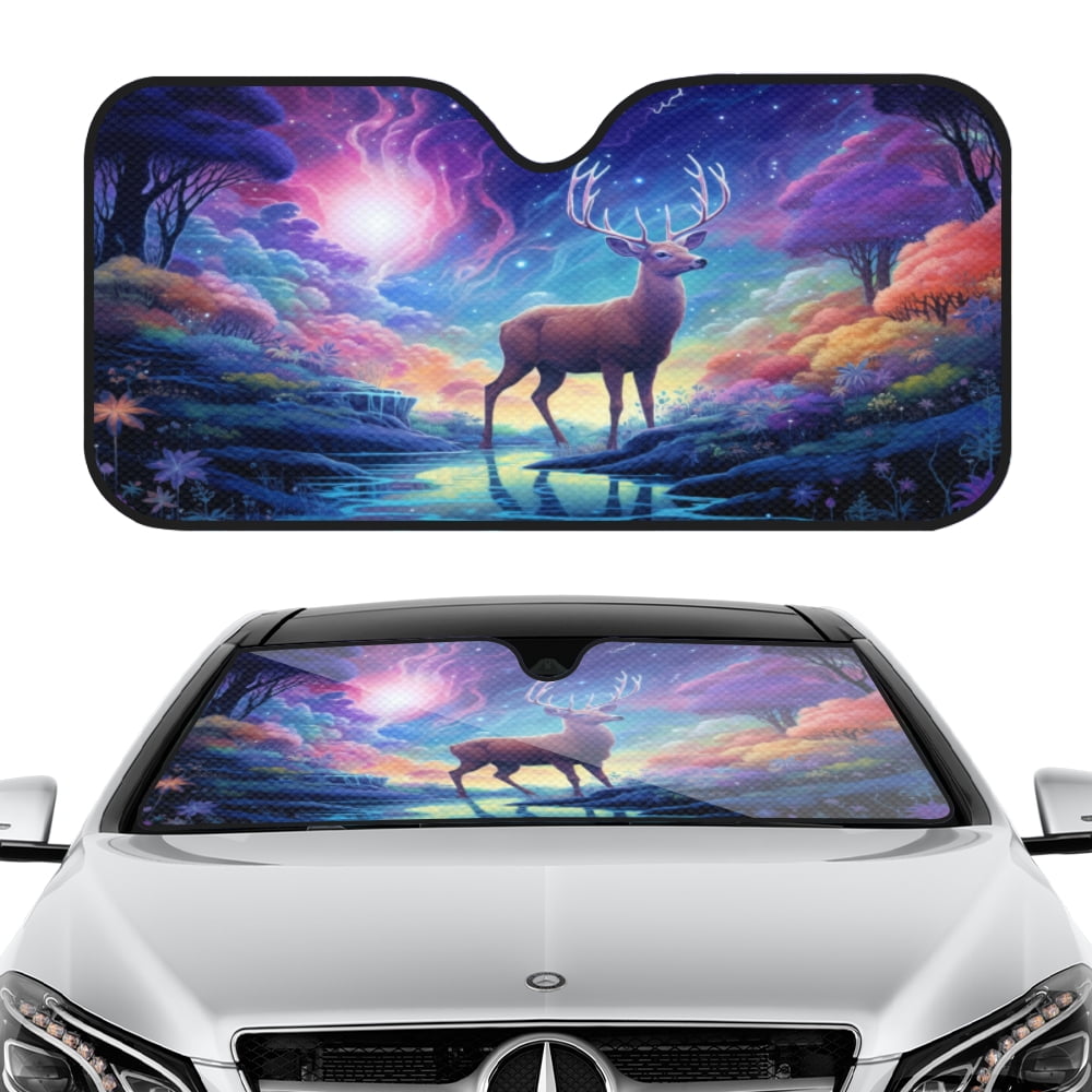 Front Windshield Sun Shade for Car & SUV, 51x28in UV Blocker, Foldable ...