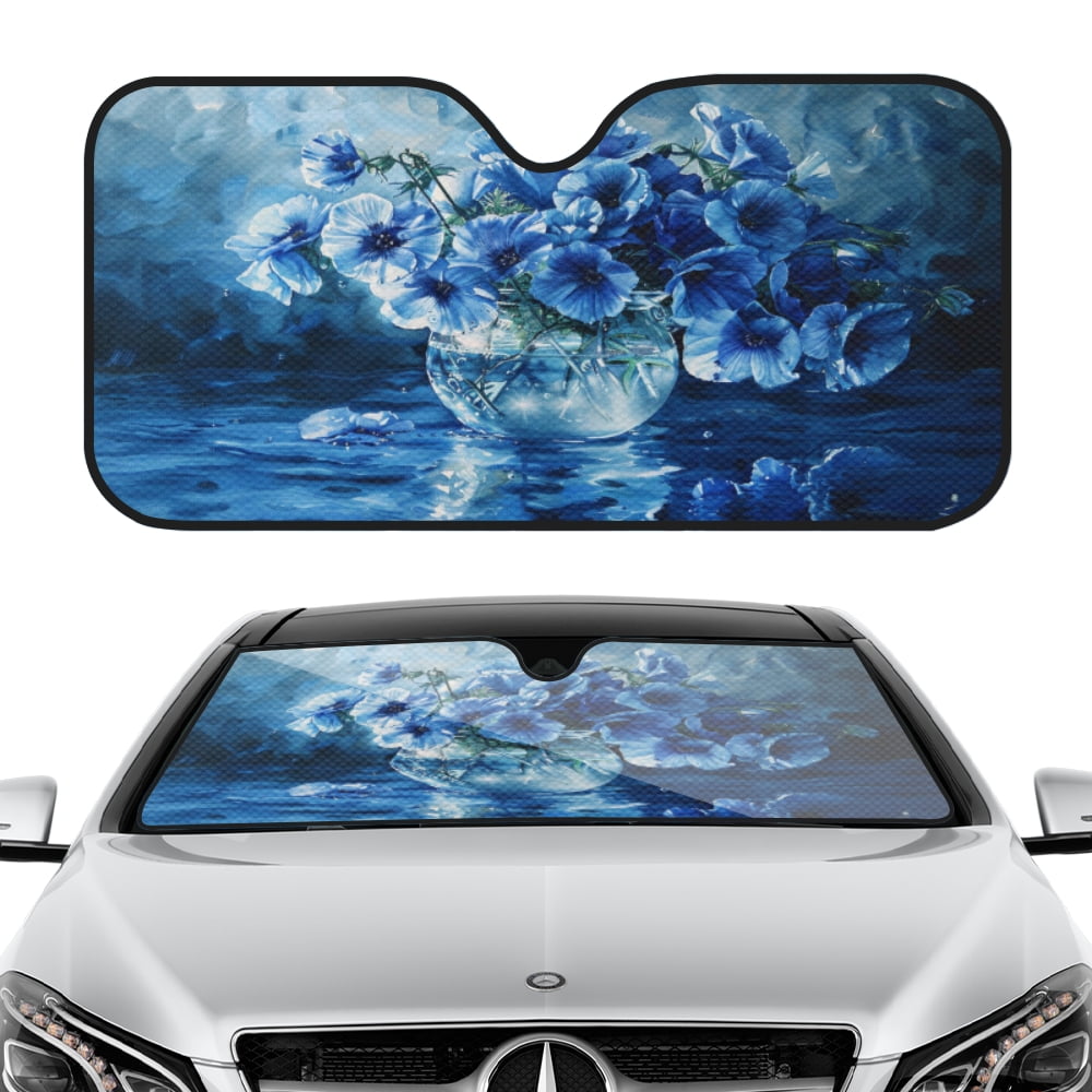 Front Windshield Sun Shade for Car & SUV, 51x28in UV Blocker, Foldable ...