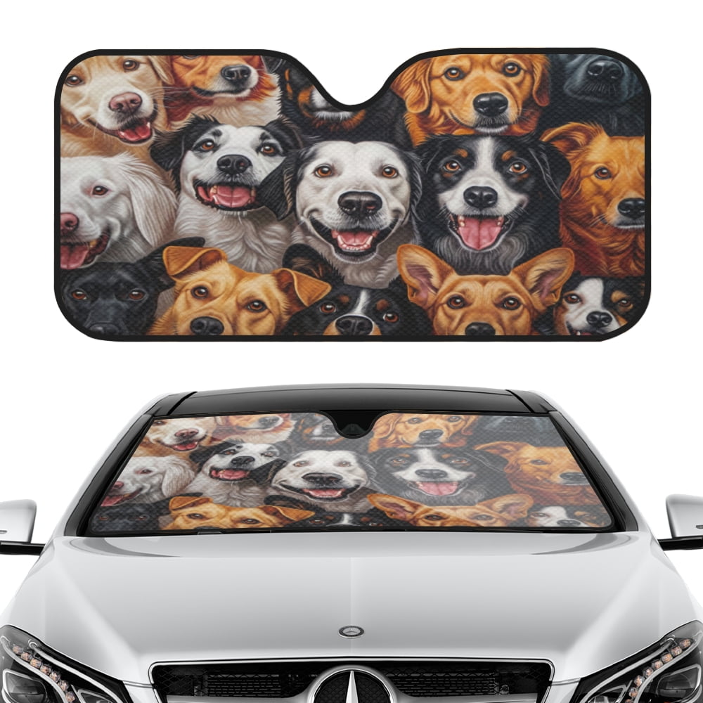 Front Windshield Sun Shade for Car & SUV, 51x28in UV Blocker, Foldable ...