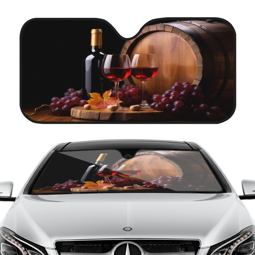 Front Windshield Sun Shade for Car & SUV, 51x28in UV Blocker, Foldable Sun Visor Protector for ...