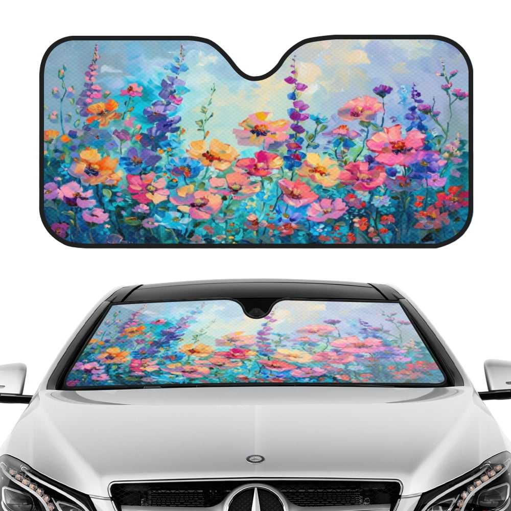 Front Windshield Sun Shade for Car & SUV, 51x28in UV Blocker, Foldable ...