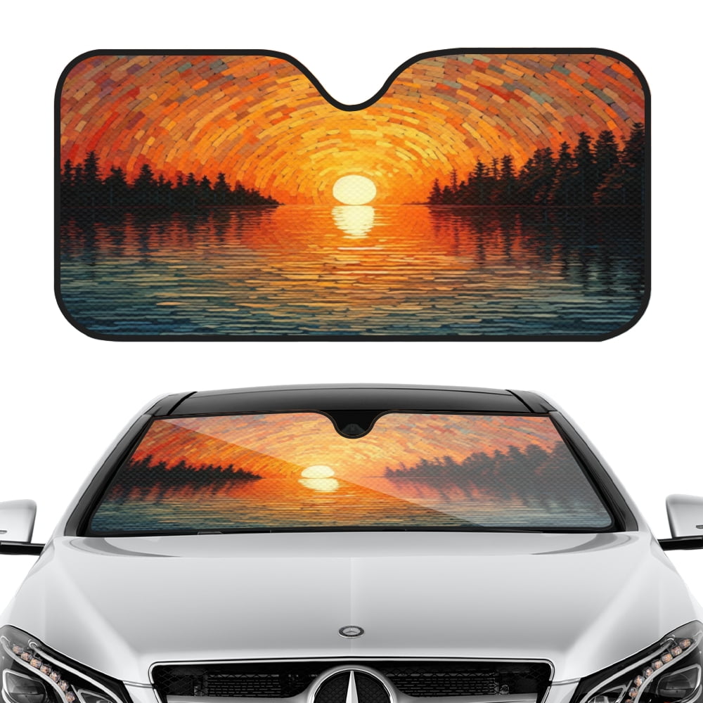 Front Windshield Sun Shade for Car & SUV, 51x28in UV Blocker, Foldable ...