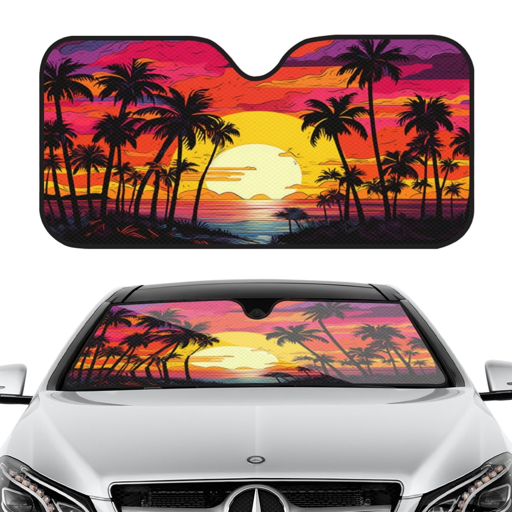 Front Windshield Sun Shade for Car & SUV, 51x28in UV Blocker, Foldable ...