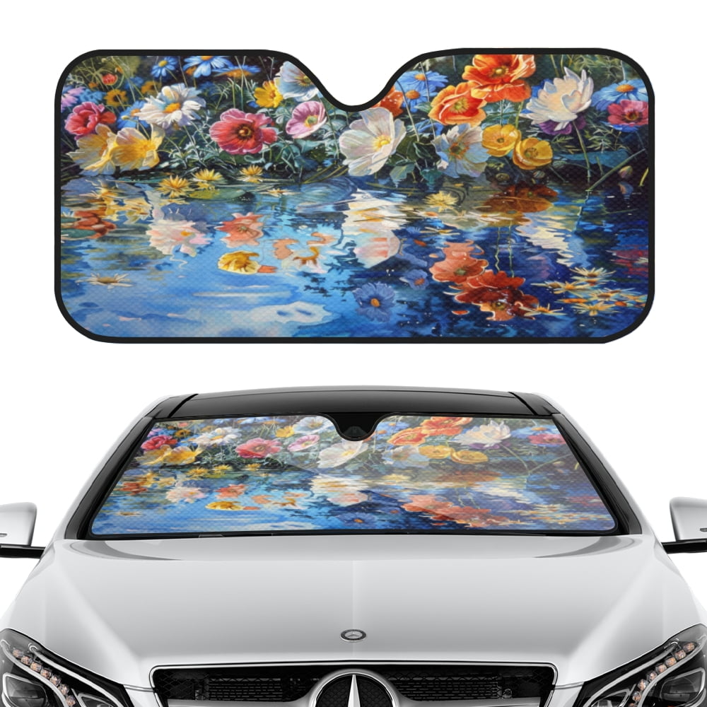 Front Windshield Sun Shade for Car & SUV, 51x28in UV Blocker, Foldable ...
