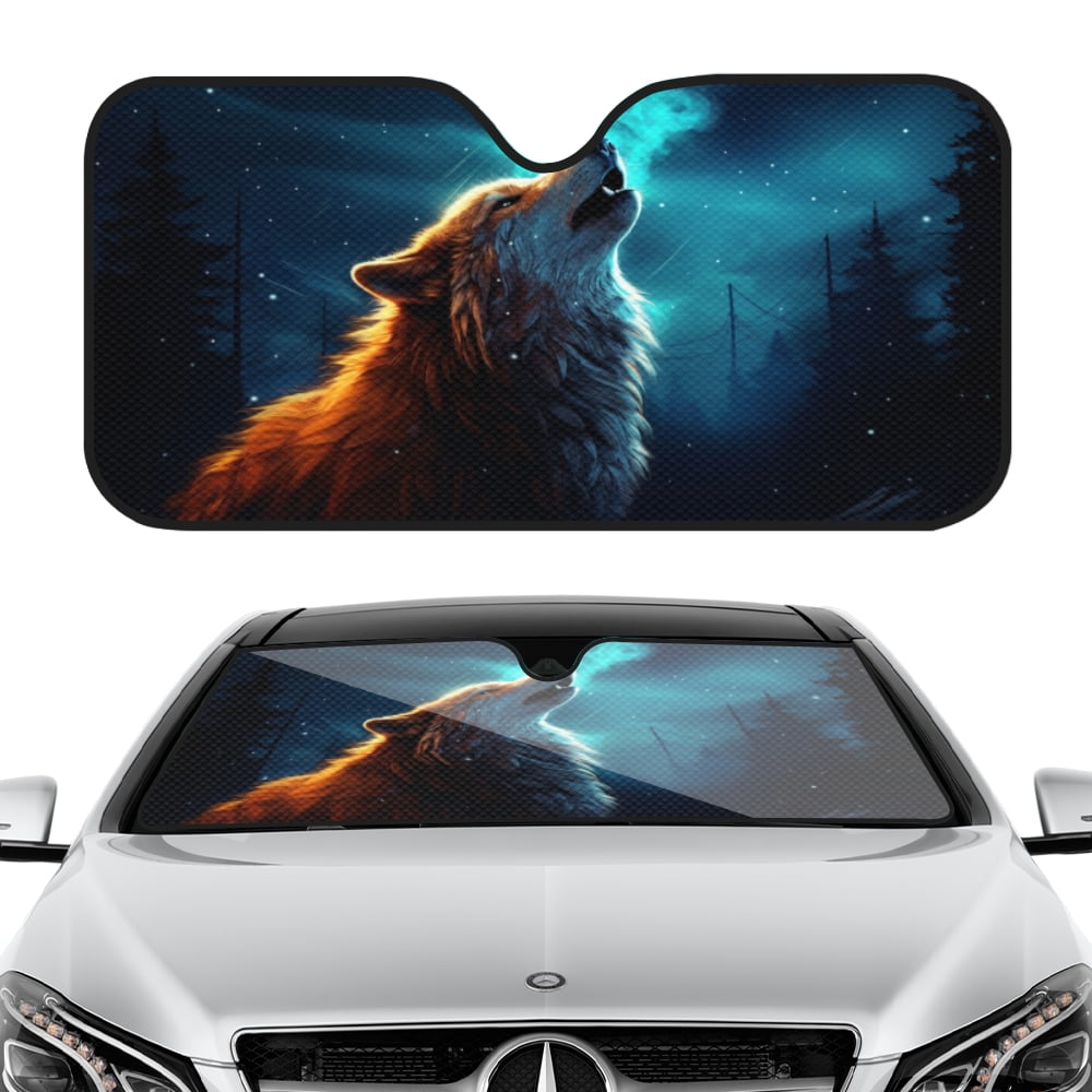 Front Windshield Sun Shade for Car & SUV, 51x28in UV Blocker, Foldable Sun Visor Protector for ...