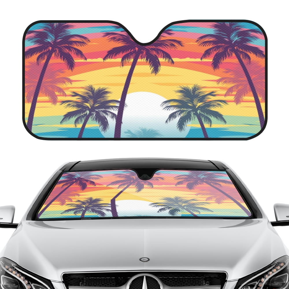 Front Windshield Sun Shade for Car & SUV, 51x28in UV Blocker, Foldable ...