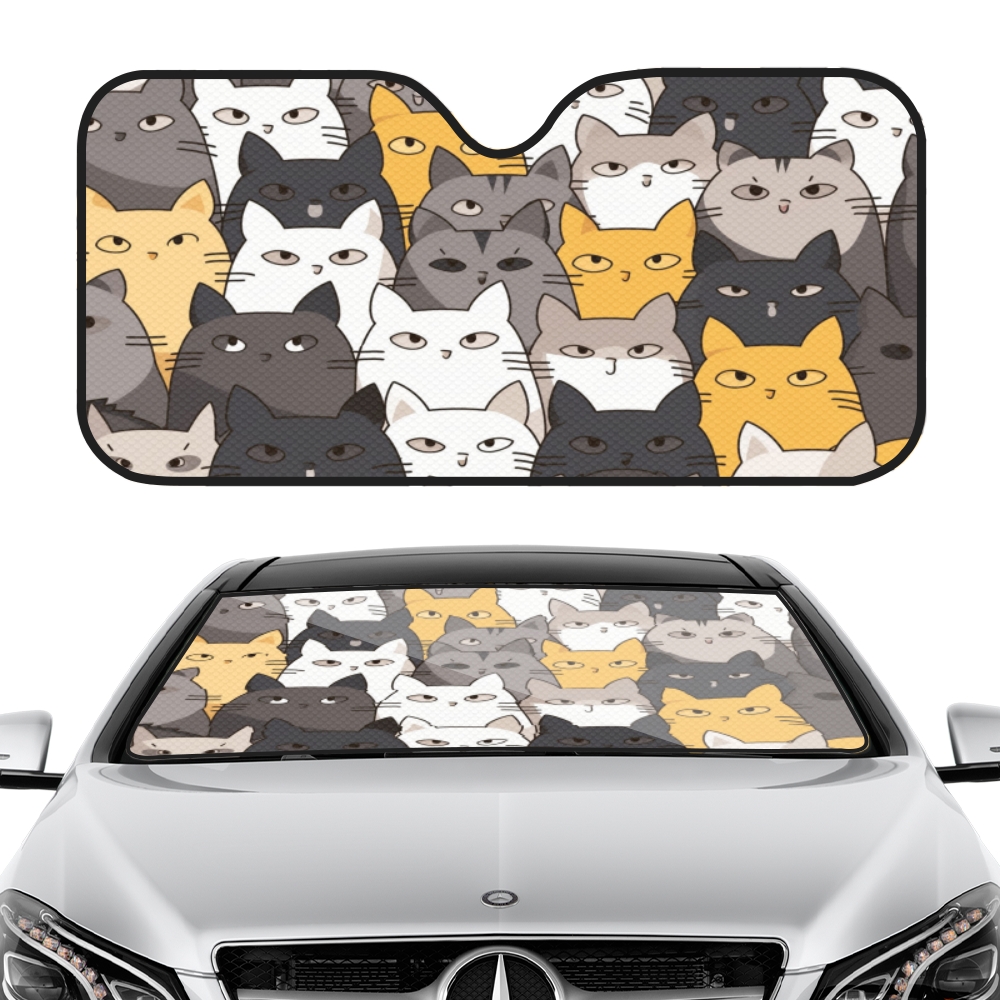 Front Windshield Sun Shade for Car & SUV, 55x30 Inch, UV Blocker ...