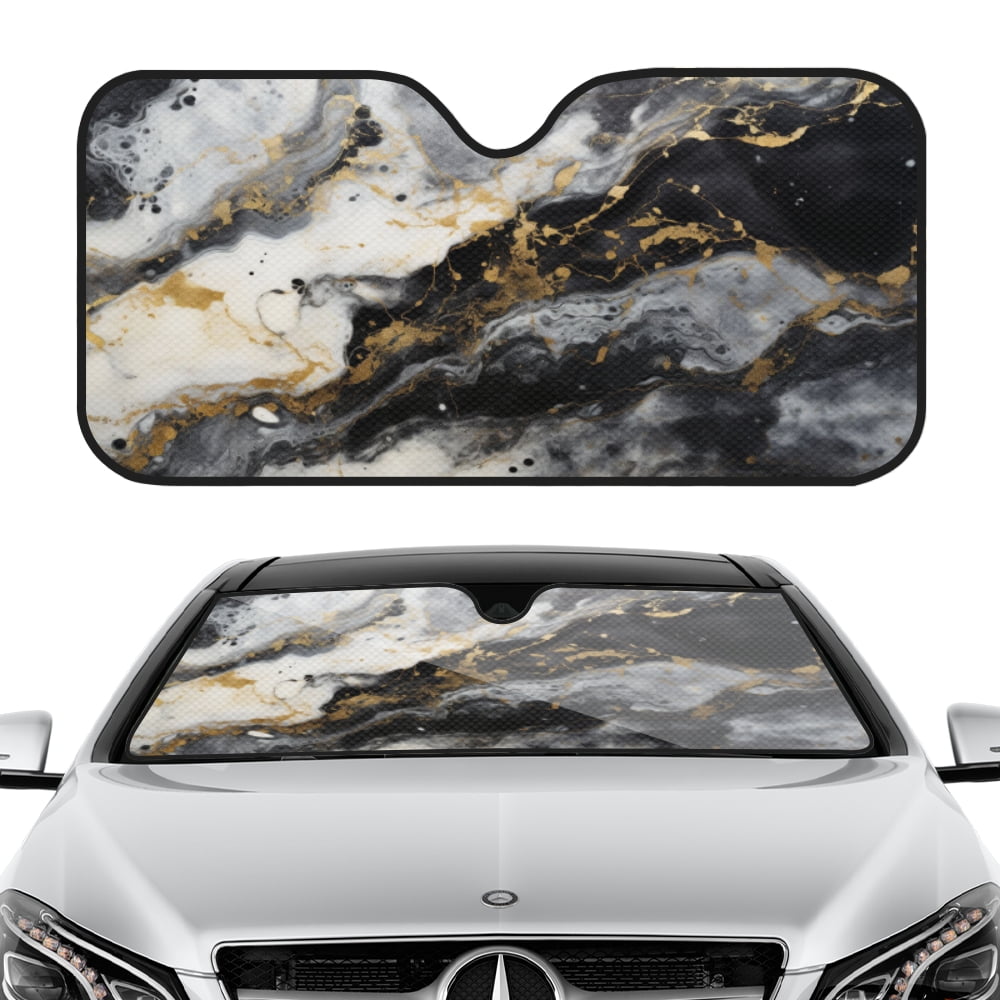 Front Windshield Sun Shade for Car & SUV, 55x30in UV Blocker, Foldable Sun Visor Protector for ...