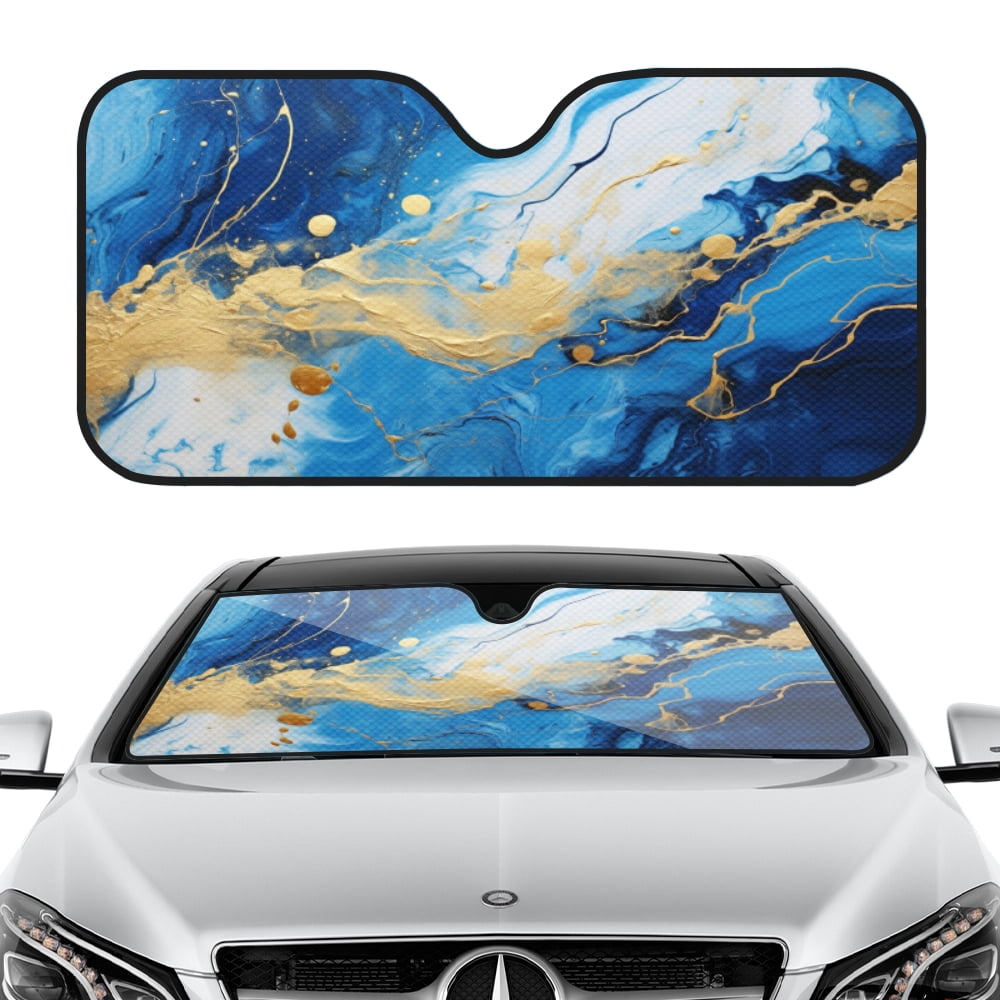 Front Windshield Sun Shade for Car & SUV, 55x30in UV Blocker, Foldable ...