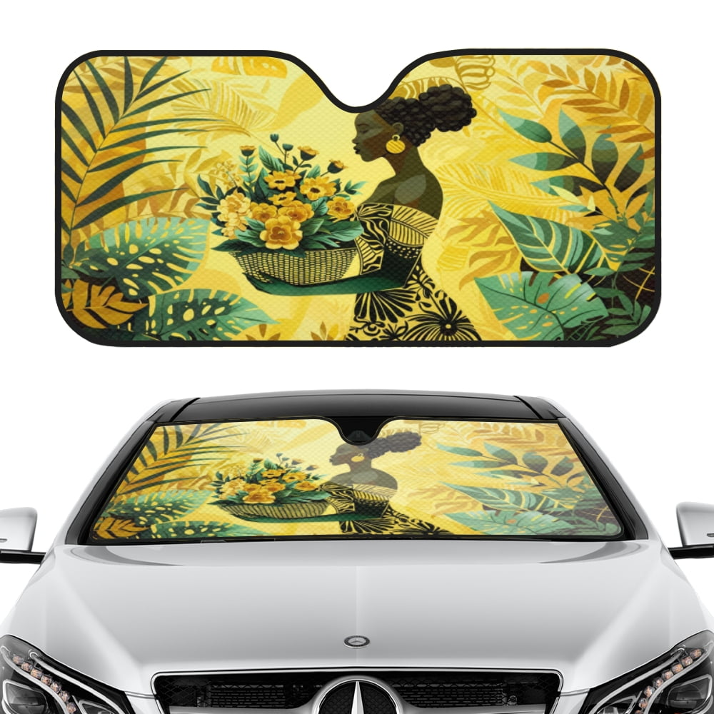 Front Windshield Sun Shade for Car & SUV, 55x30in UV Blocker, Foldable ...