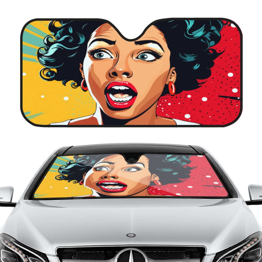 Front Windshield Sun Shade for Car & SUV, 55x30in UV Blocker, Foldable ...