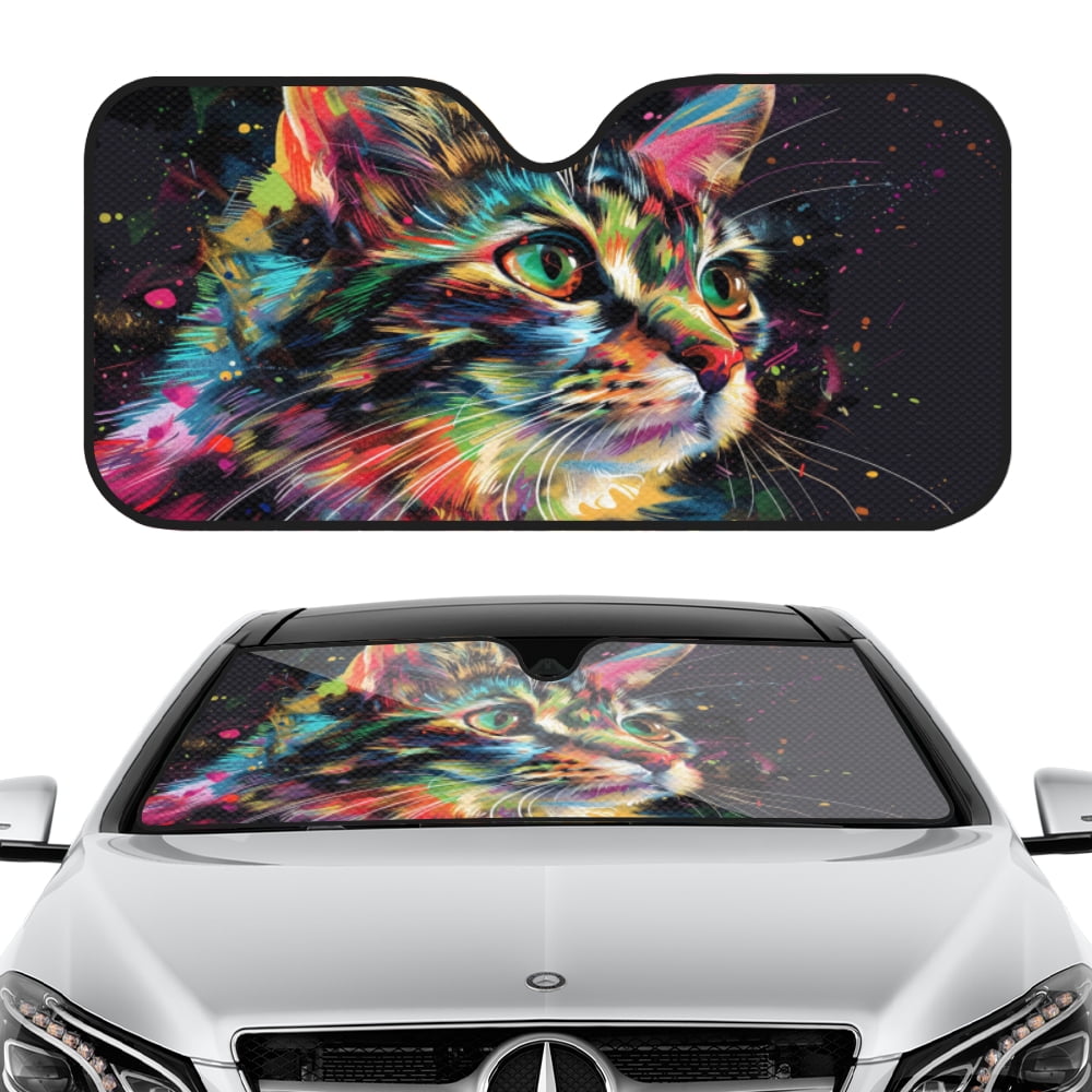 Front Windshield Sun Shade for Car & SUV, 55x30in UV Blocker, Foldable ...