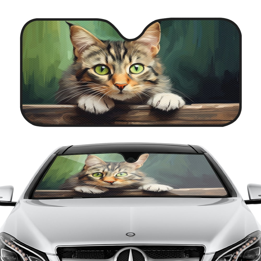 Front Windshield Sun Shade for Car & SUV, 55x30in UV Blocker, Foldable ...