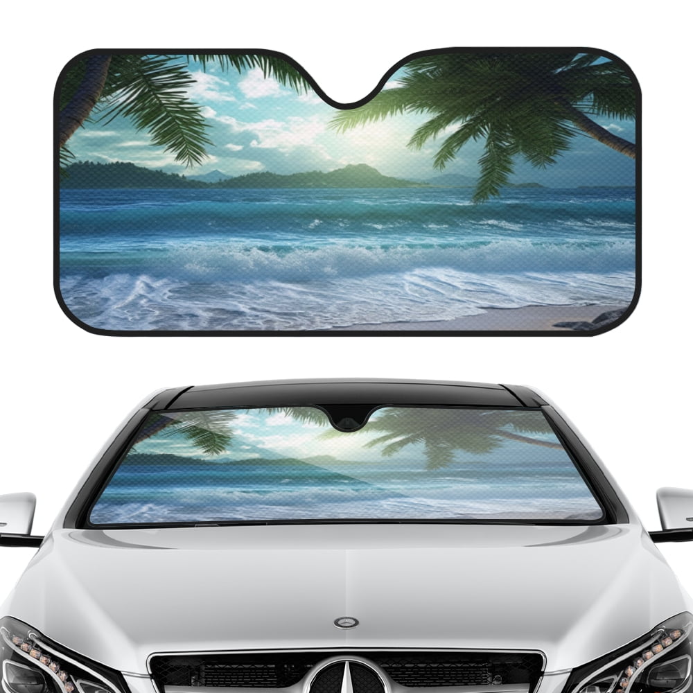 Front Windshield Sun Shade for Car & SUV, 55x30in UV Blocker, Foldable ...