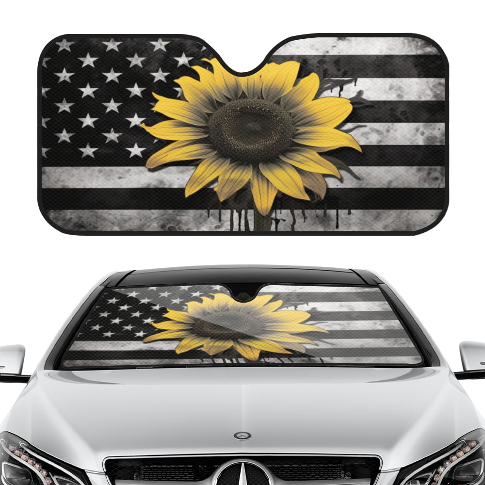 Front Windshield Sun Shade for Car & SUV, 55x30in UV Blocker, Foldable Sun Visor Protector for ...