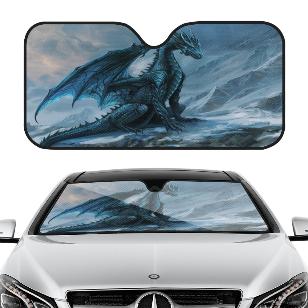 Front Windshield Sun Shade for Car & SUV, 55x30in UV Blocker, Foldable ...
