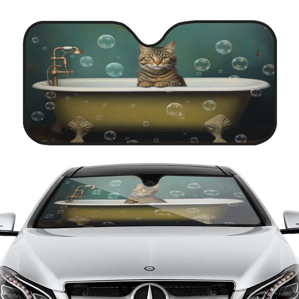 Front Windshield Sun Shade for Car & SUV, 55x30in UV Blocker, Foldable ...