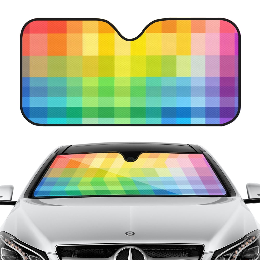 Front Windshield Sun Shade for Car & SUV, 55x30in UV Blocker, Foldable ...