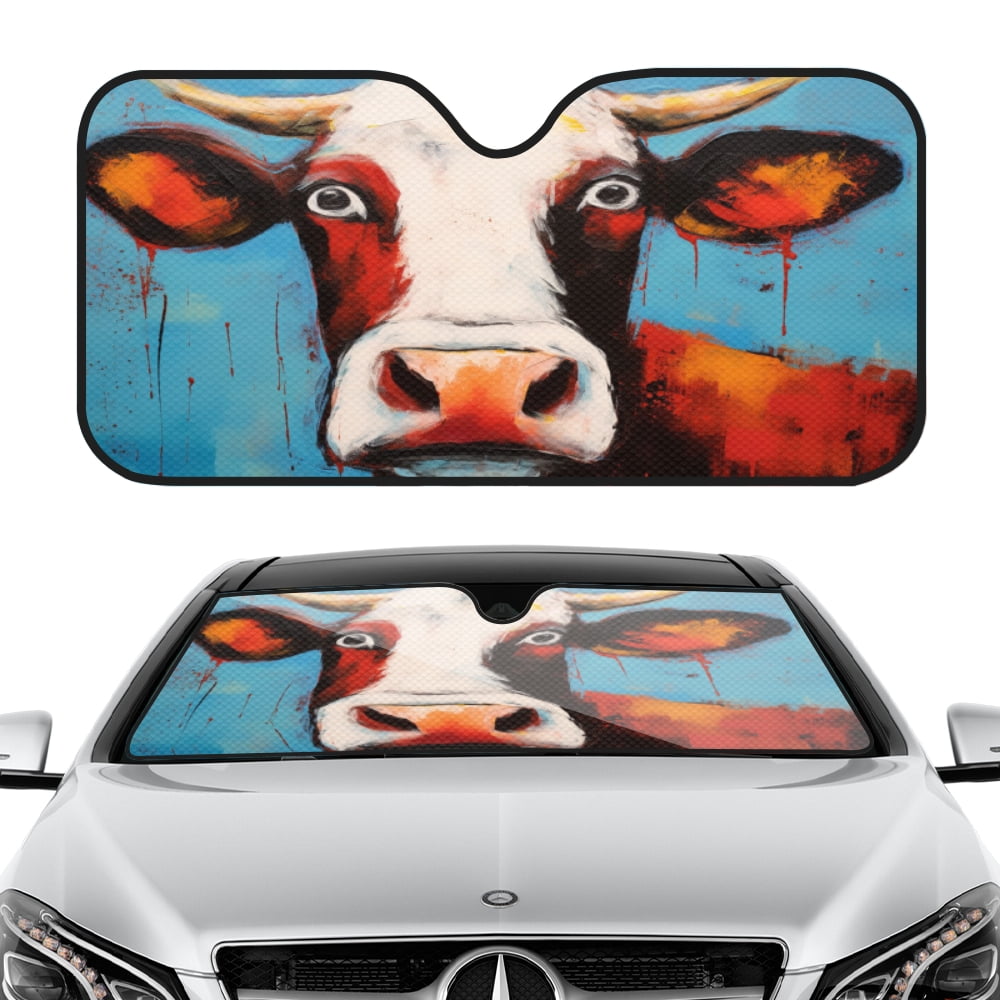 Front Windshield Sun Shade for Car & SUV, 55x30in UV Blocker, Foldable ...