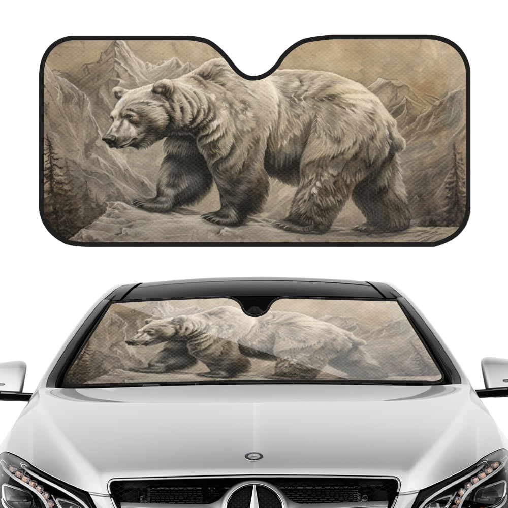 Front Windshield Sun Shade for Car & SUV, 55x30in UV Blocker, Foldable ...