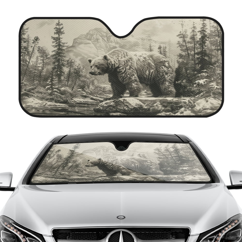 Front Windshield Sun Shade for Car & SUV, 55x30in UV Blocker, Foldable ...