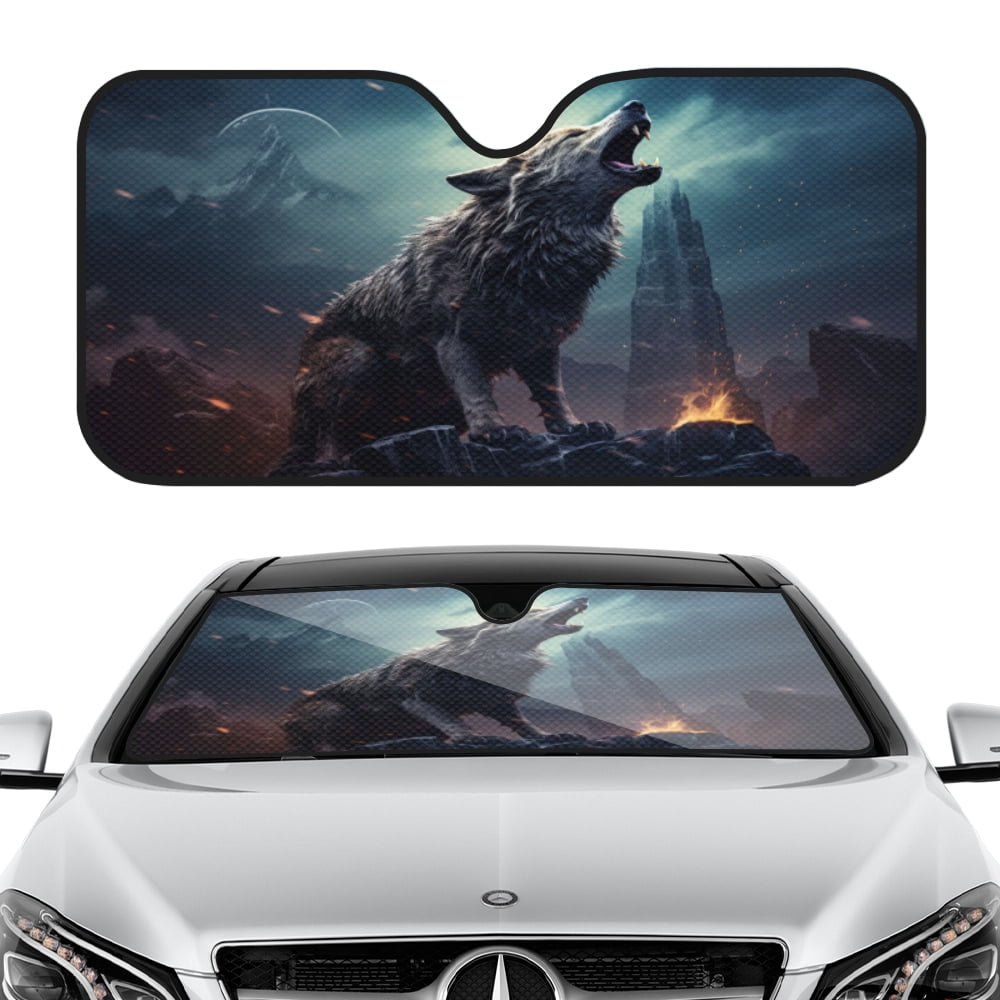Front Windshield Sun Shade for Car & SUV, 55x30in UV Blocker, Foldable ...