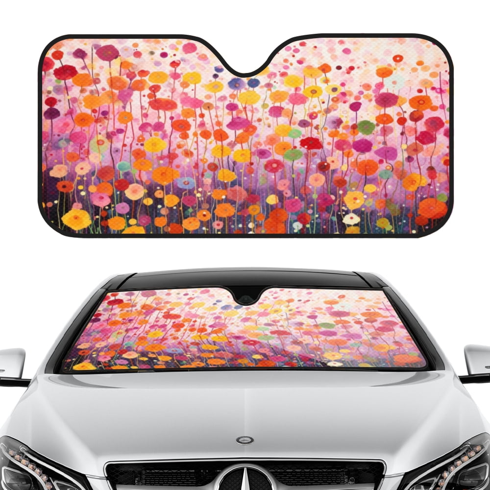 Front Windshield Sun Shade for Car & SUV, 55x30in UV Blocker, Foldable ...