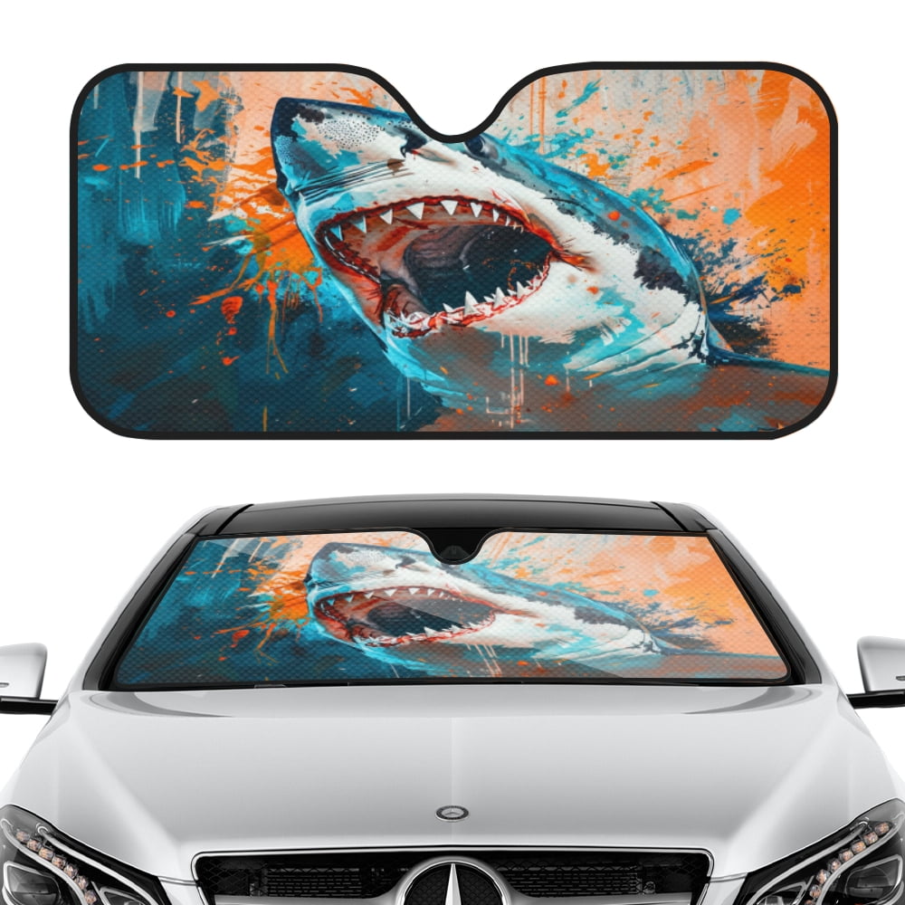 Front Windshield Sun Shade for Car & SUV, 55x30in UV Blocker, Foldable ...