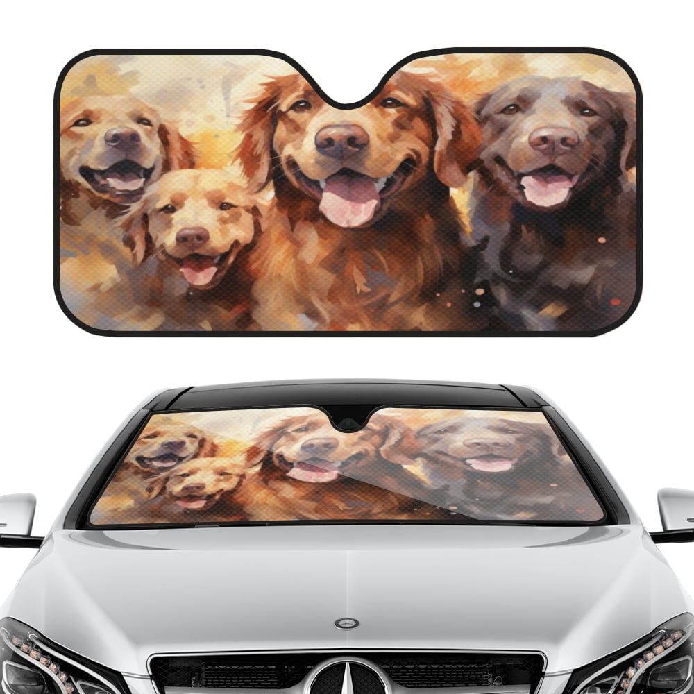 Front Windshield Sun Shade for Car & SUV, 55x30in UV Blocker, Foldable ...