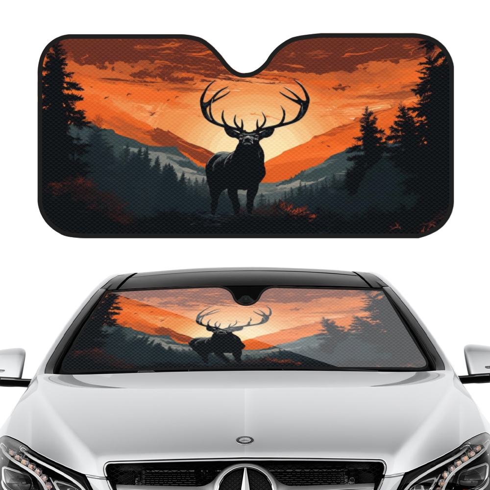 Front Windshield Sun Shade for Car & SUV, 55x30in UV Blocker, Foldable ...