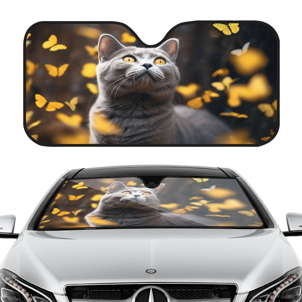 Front Windshield Sun Shade for Car & SUV, 55x30in UV Blocker, Foldable ...