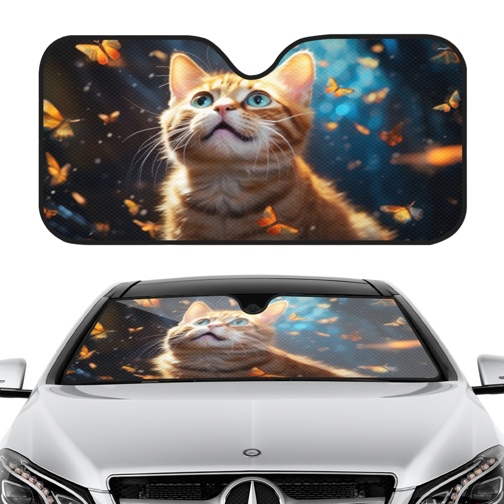 Front Windshield Sun Shade for Car & SUV, 55x30in UV Blocker, Foldable ...