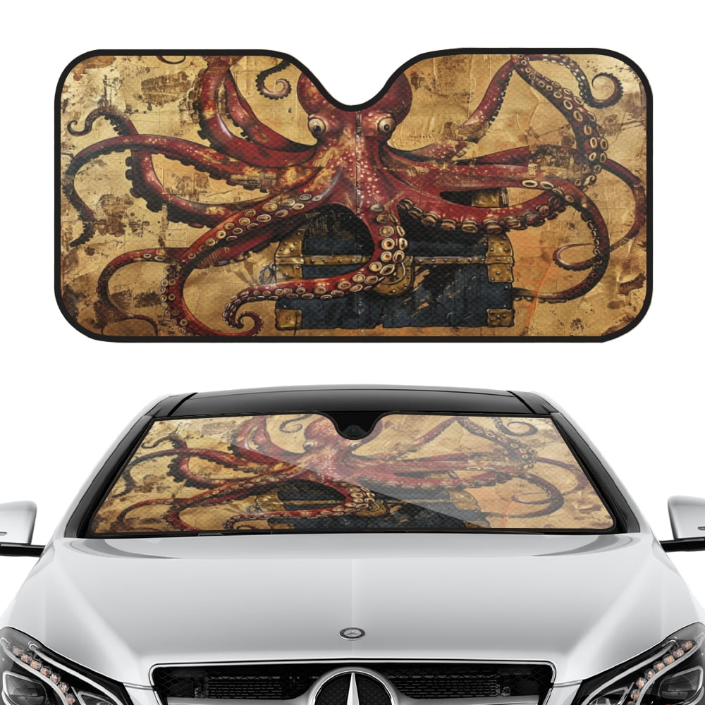 Front Windshield Sun Shade for Car & SUV, 55x30in UV Blocker, Foldable ...