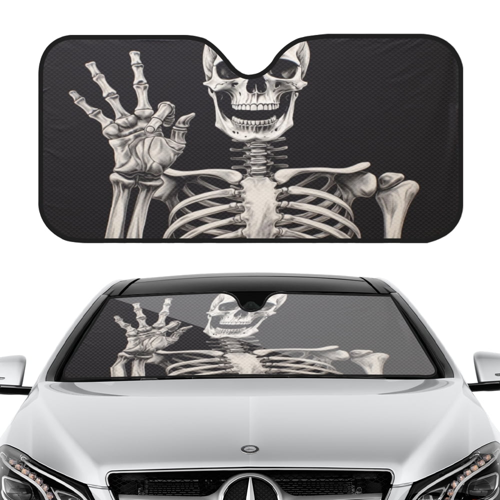 Front Windshield Sun Shade for Car & SUV, 55x30in UV Blocker, Foldable Sun Visor Protector for ...