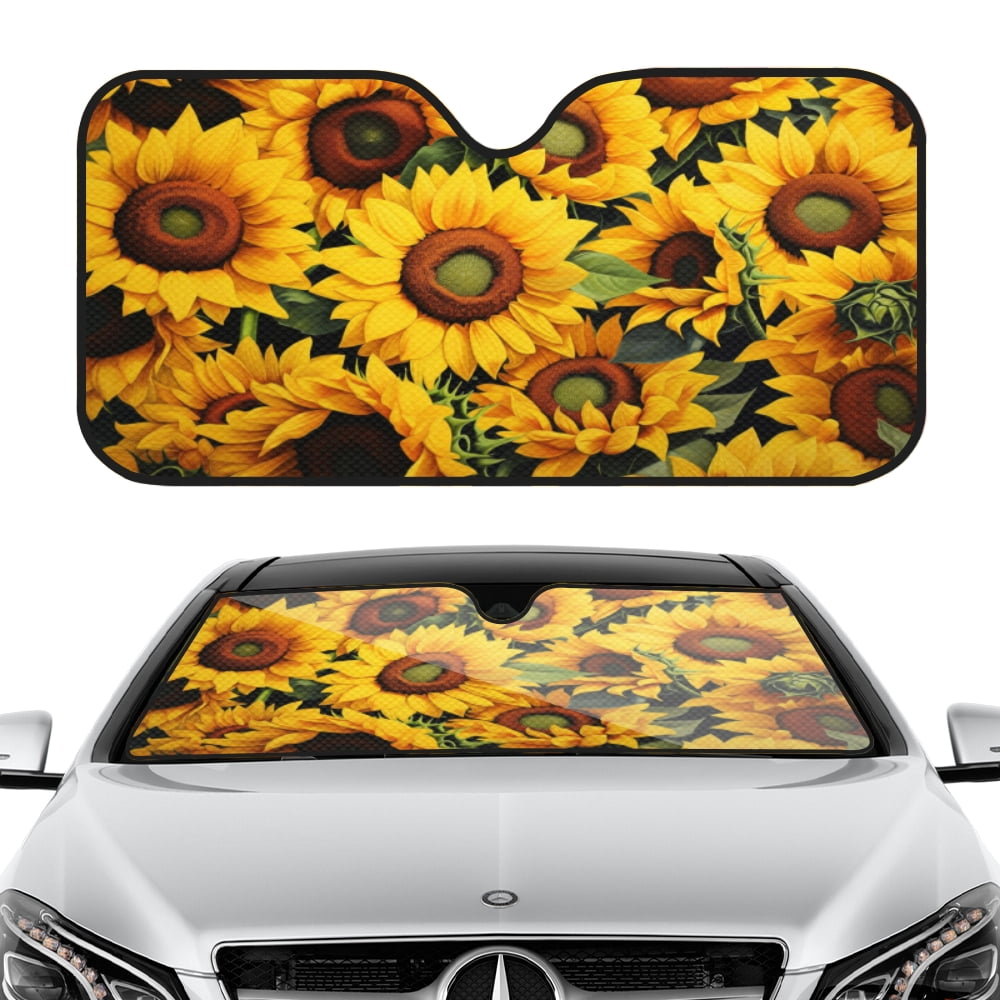 Front Windshield Sun Shade for Car & SUV, 55x30in UV Blocker, Foldable ...