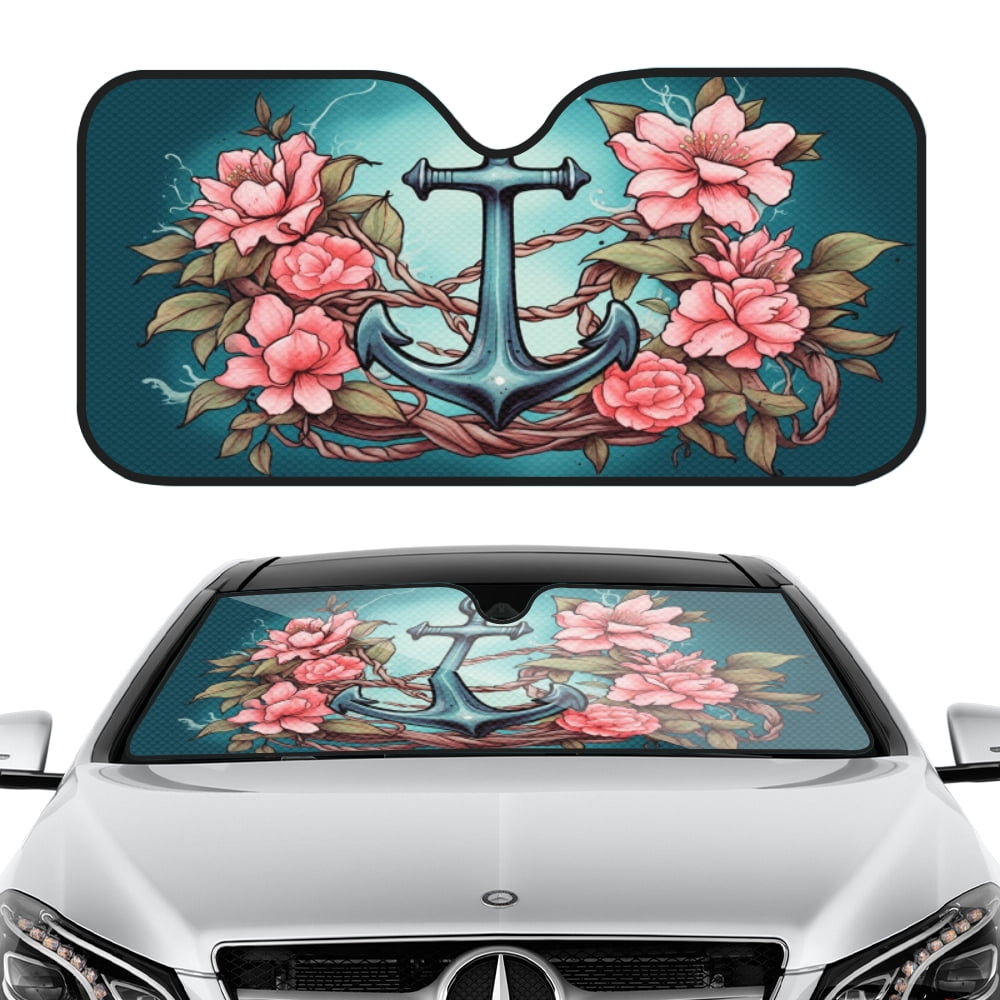 Front Windshield Sun Shade for Car & SUV, 55x30in UV Blocker, Foldable ...