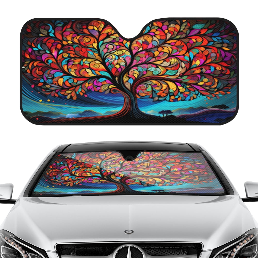 Front Windshield Sun Shade for Car & SUV, 55x30in UV Blocker, Foldable ...