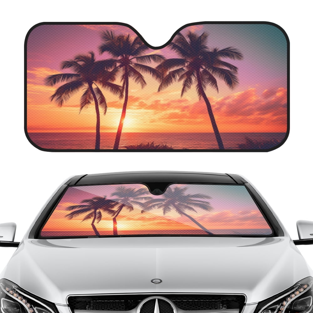 Front Windshield Sun Shade for Car & SUV, 55x30in UV Blocker, Foldable ...