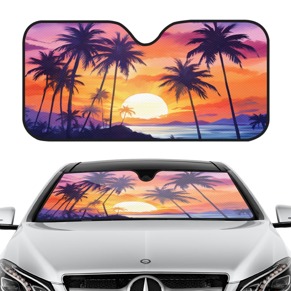 Front Windshield Sun Shade for Car & SUV, 55x30in UV Blocker, Foldable ...