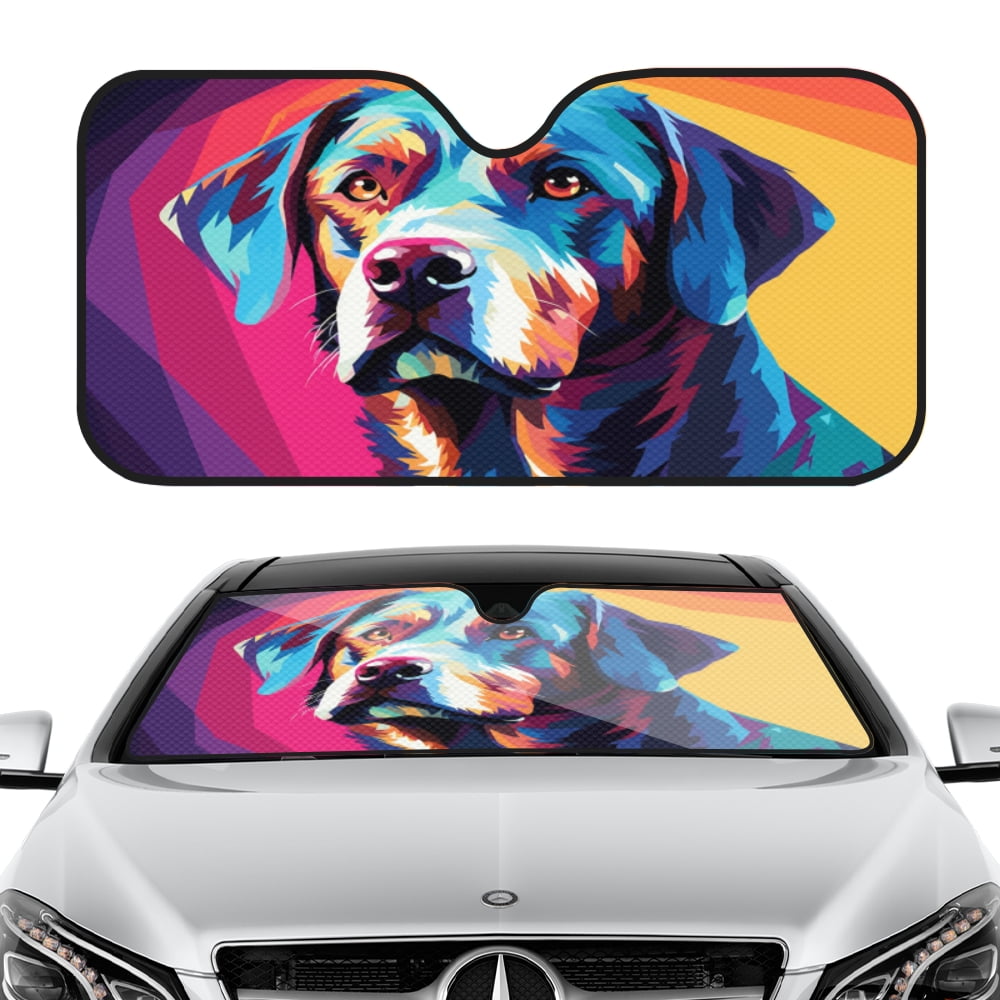 Front Windshield Sun Shade for Car & SUV, 55x30in UV Blocker, Foldable ...